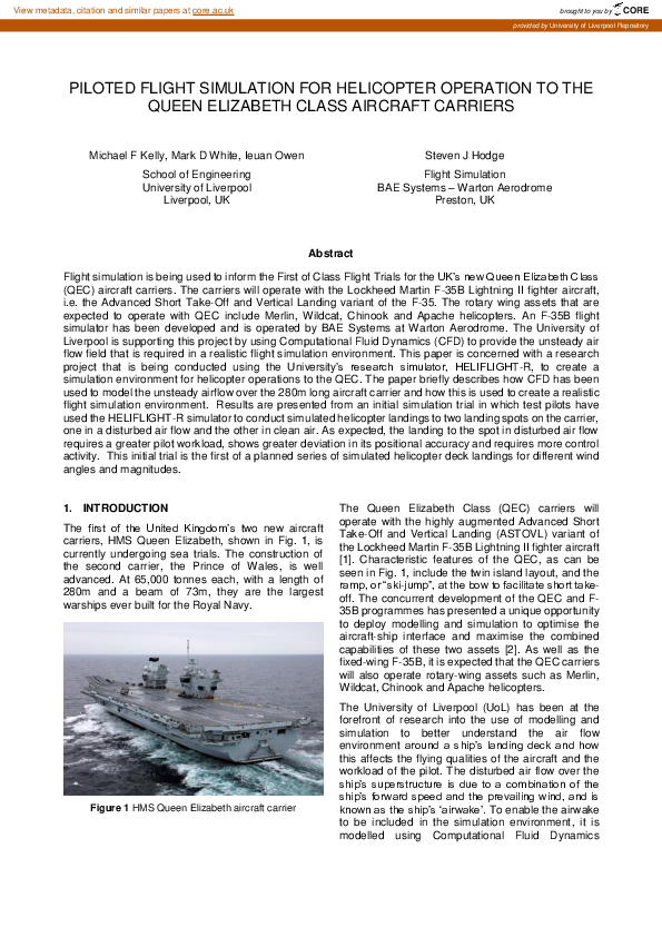 (PDF) The Development and Use of A Piloted Flight Simulation ...