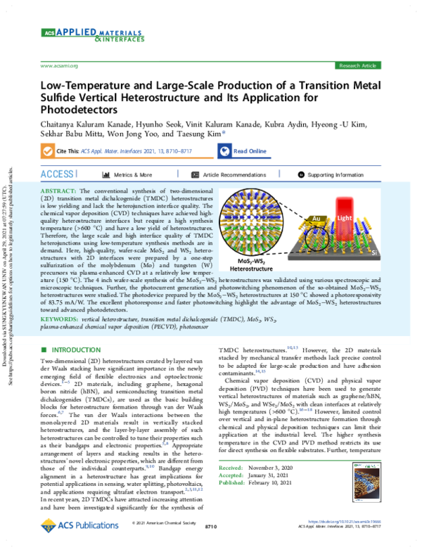 (PDF) Low-Temperature and Large-Scale Production of a Transition Metal ...