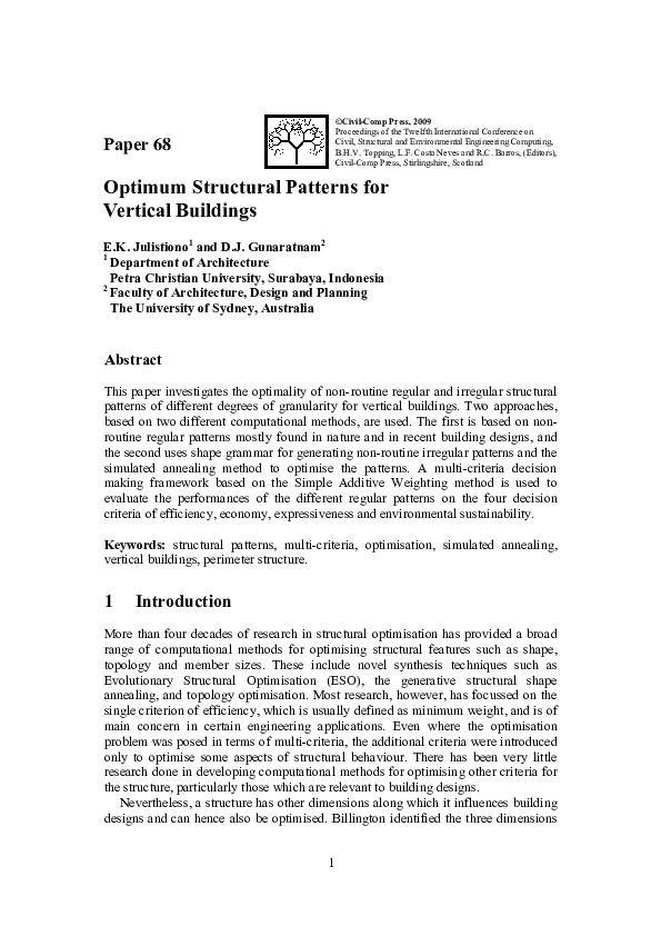 (PDF) Optimum Structural Patterns for Vertical Buildings
