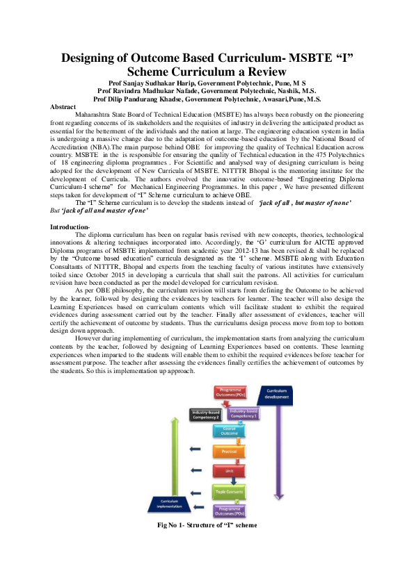 (PDF) Designing of Outcome Based Curriculum-MSBTE (PDF) Designing of Outcome Based Curriculum-MSBTE