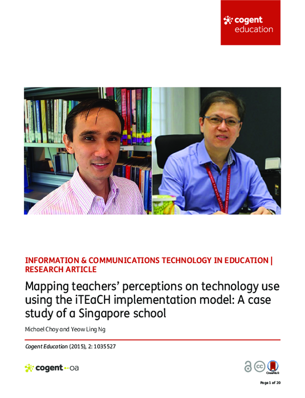 (PDF) Mapping teachers’ perceptions on technology use using the iTEaCH ...