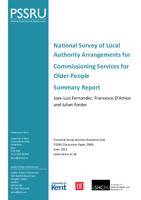 (PDF) National survey of local authority arrangements for commissioning ...