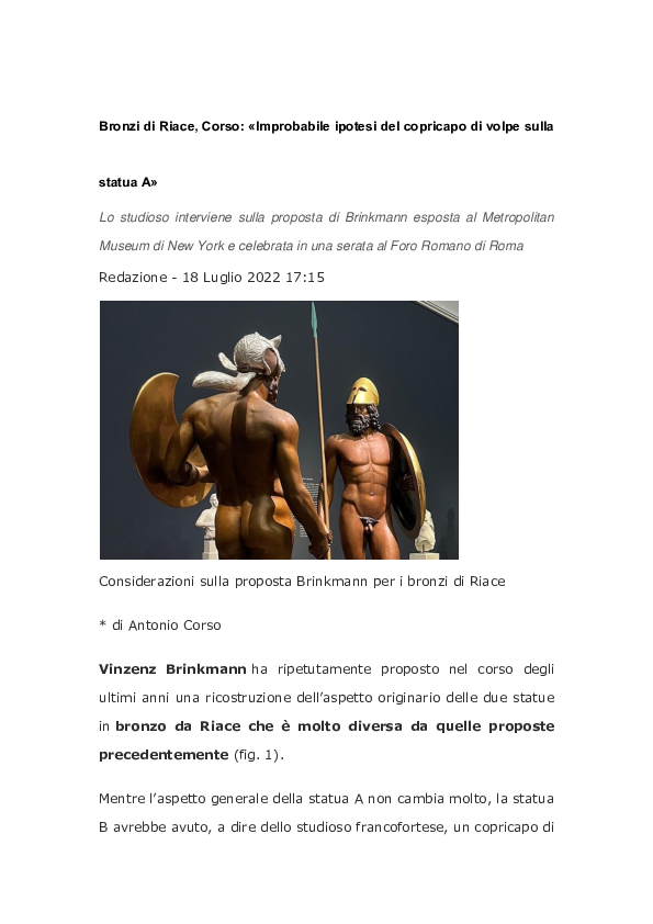 (PDF) Bronzi di Riace