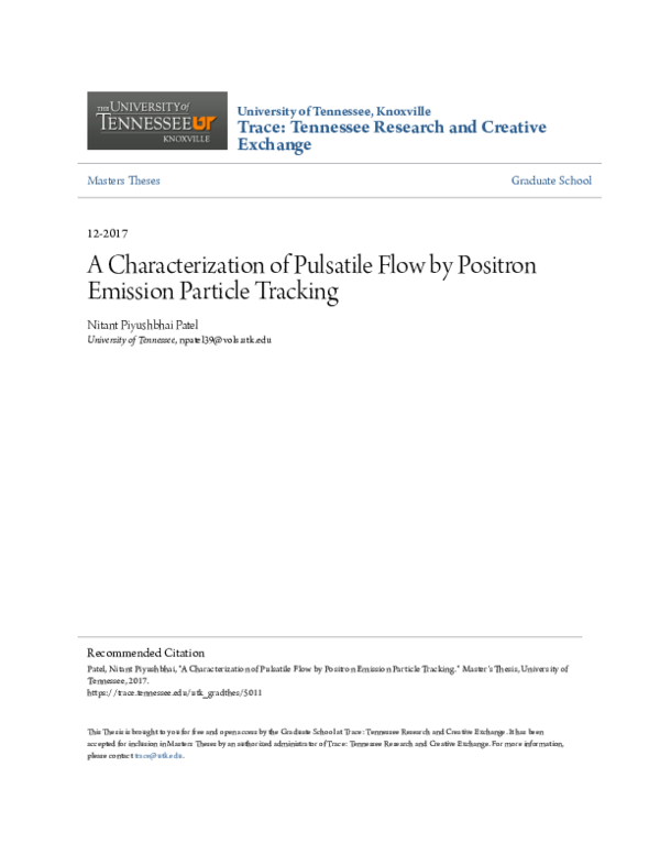 (PDF) A Characterization of Pulsatile Flow by Positron Emission Particle Tracking | ilham arif ...