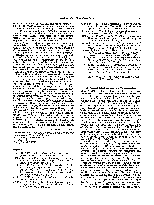 (PDF) The ground effect and acoustic communication