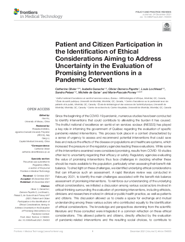 (PDF) Patient and Citizen Participation in the Identification of ...