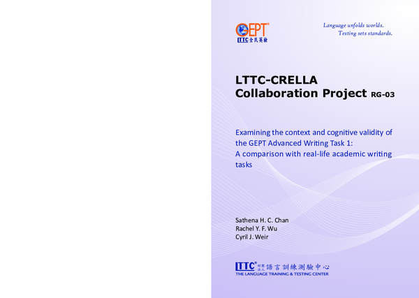 (PDF) Examining the context and cognitive validity of the GEPT Advanced ...