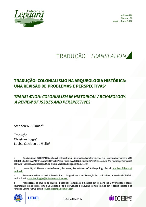 (PDF) Tradução de SILLIMAN, Stephen (2020). Colonialism in Historical ...