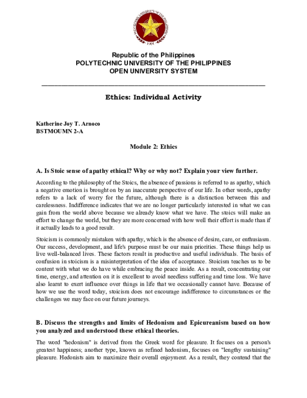 (DOC) Module 2 (Ethics)