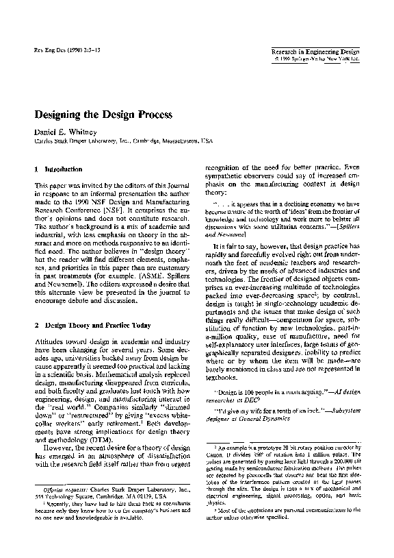 (PDF) Designing the design process