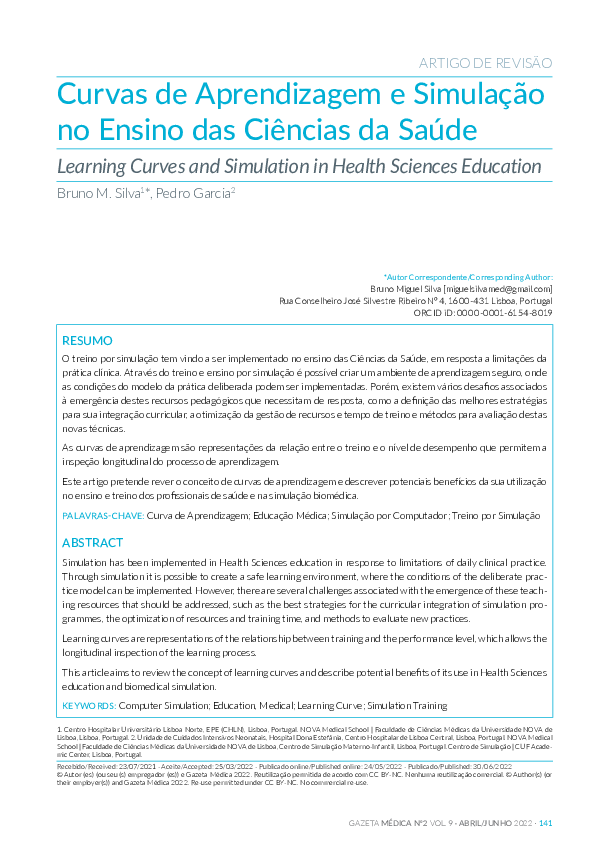 (PDF) Learning Curves and Simulation in Health Sciences Education ...