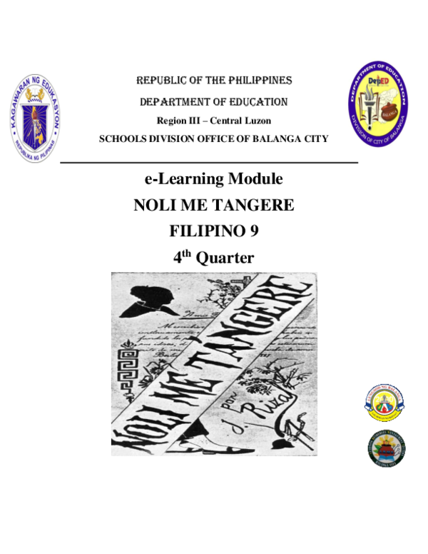 (PDF) E-learning module sa FILIPINO 9