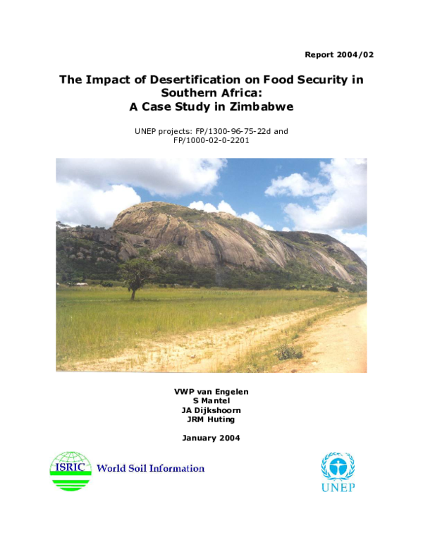 (PDF) The impact of desertification on food security in Southern Africa ...