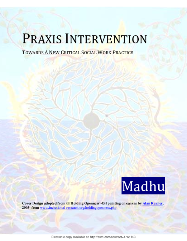 (PDF) Praxis Intervention: Towards a New Critical Social Work Practice ...