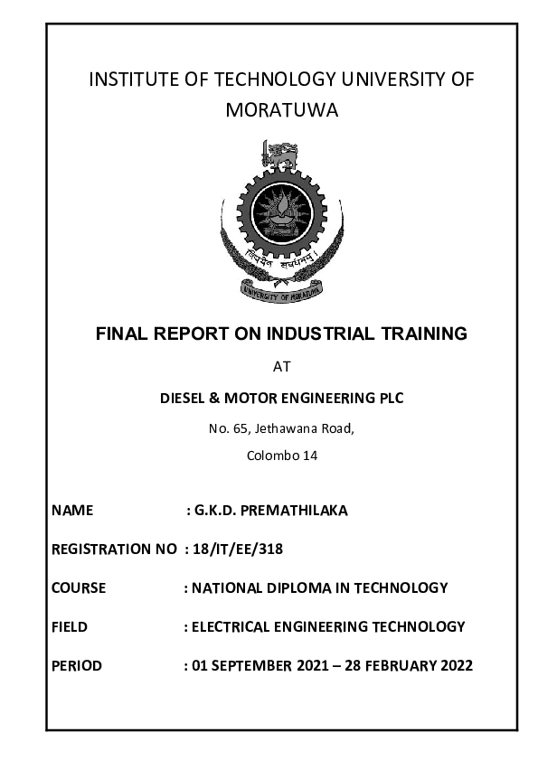 (PDF) 132/33kV Grid Substation Training Report