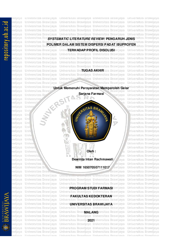 (PDF) Systematic Literature Review: Pengaruh Jenis Polimer Dalam Sistem ...