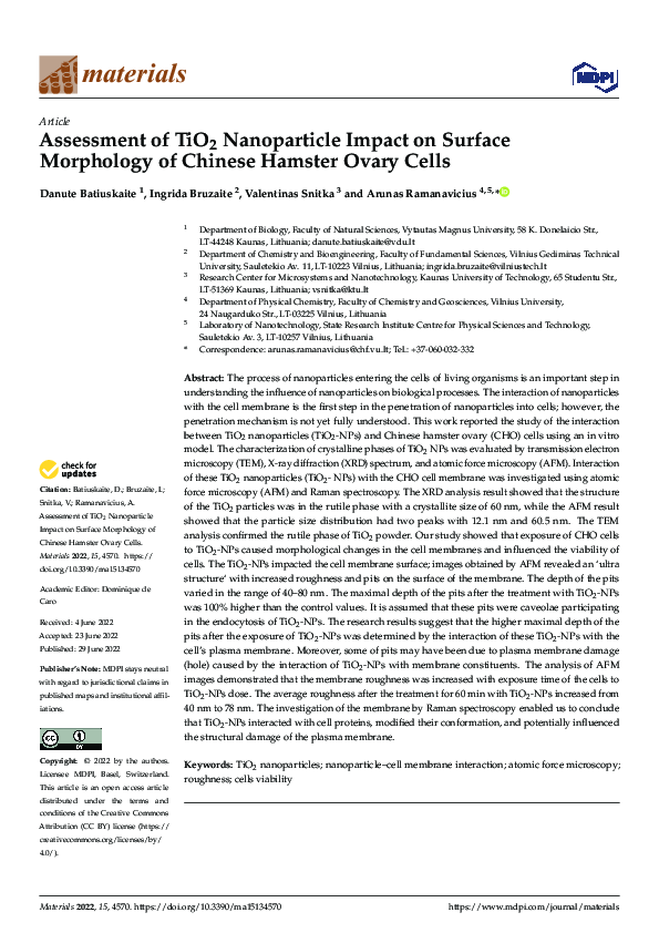 (PDF) Assessment of TiO2 Nanoparticle Impact on Surface Morphology of ...
