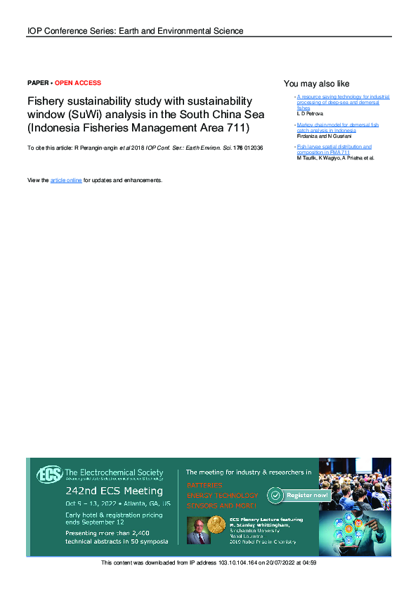 (PDF) Fishery sustainability study with sustainability window (SuWi ...