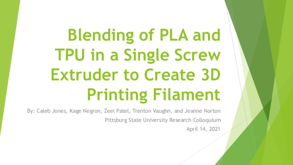 (PDF) Blending of PLA and TPU in a Single Screw Extruder to Create 3D ...