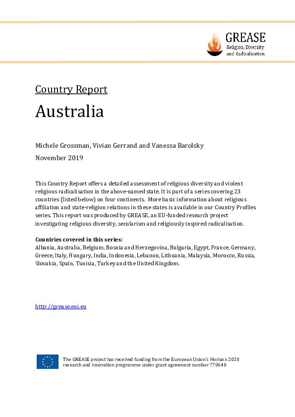 (PDF) Country report : Australia