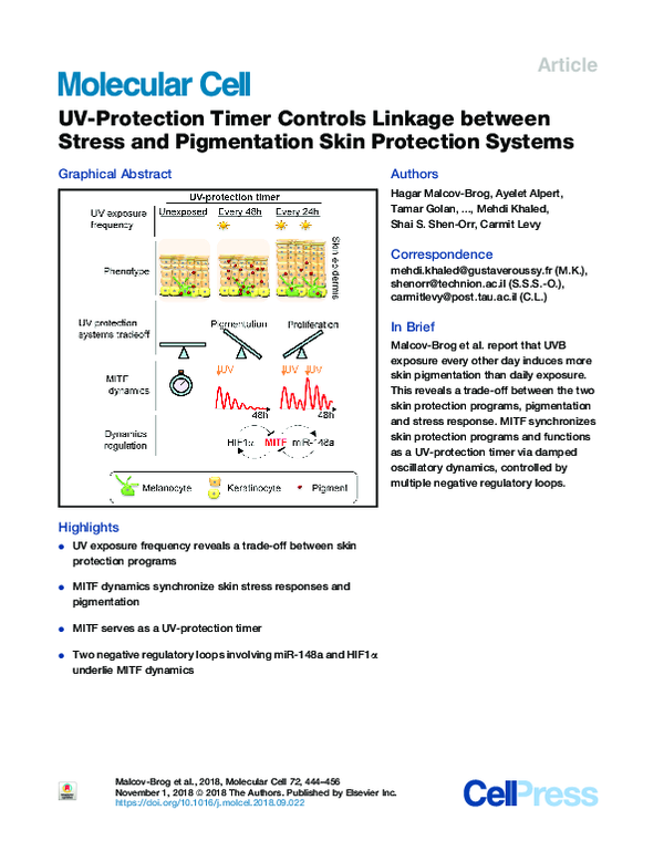 (PDF) UV-Protection Timer Controls Linkage between Stress and ...