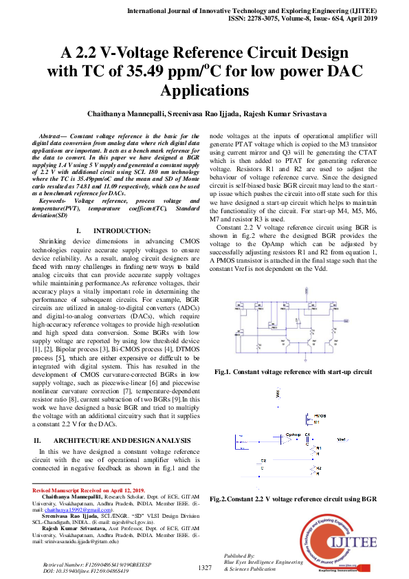 (PDF) A 2.2 V-Voltage Reference Circuit Design with TC of 35.49 ppm/oC ...