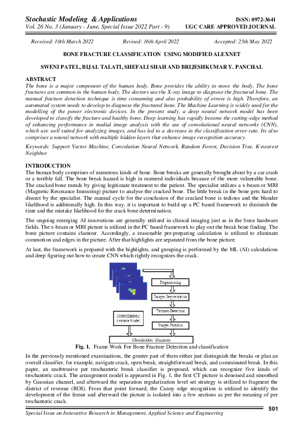 Pdf Bone Fracture Classification Using Modified Alexnet
