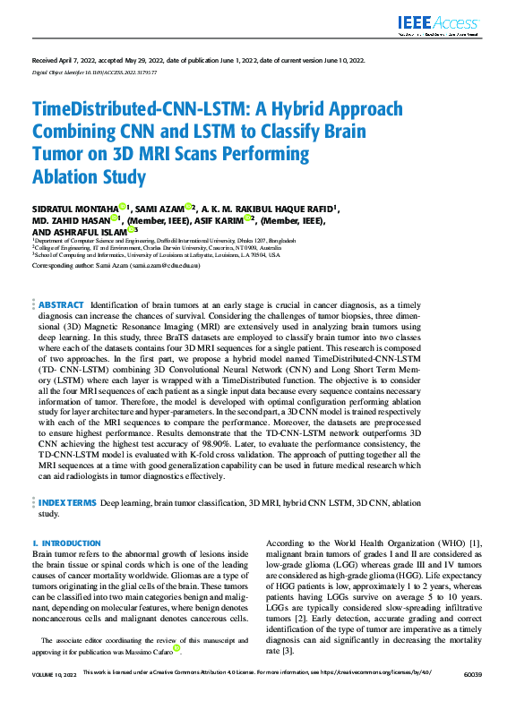 Pdf Timedistributed Cnn Lstm A Hybrid Approach Combining Cnn And