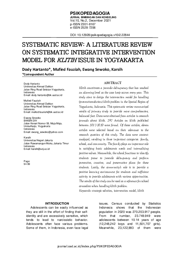 (PDF) Systematic Review: A Literature Review on Systematic Integrative ...