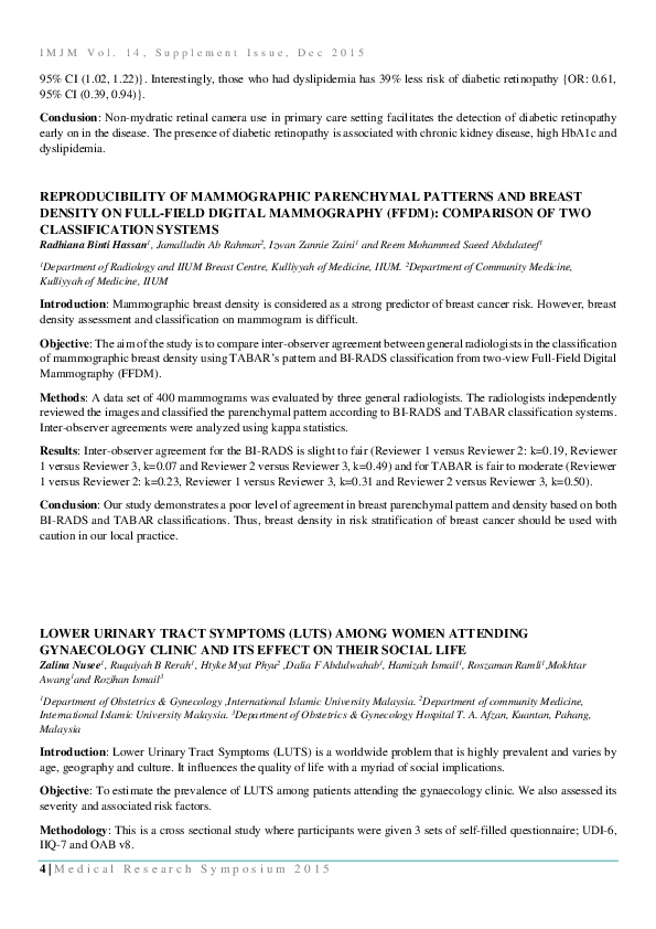 (PDF) Lower Urinary Tract Symptoms (Luts) Among Women Attending ...