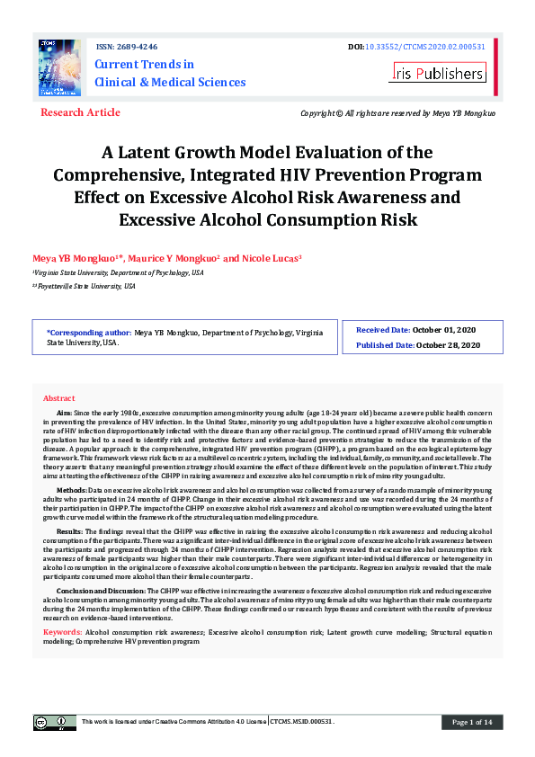 (PDF) A Latent Growth Model Evaluation of the Comprehensive, Integrated ...