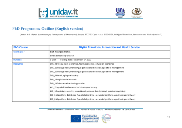 (PDF) UNIDAV PhD OUTLINE ENG