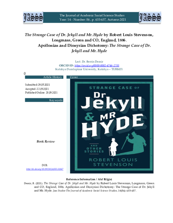 (PDF) The Strange Case of Dr. Jekyll and Mr. Hyde by Robert Louis ...