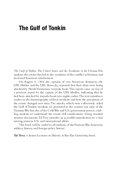 (PDF) The Gulf of Tonkin