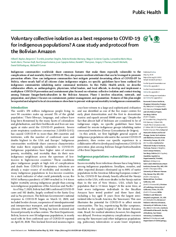 (PDF) Voluntary collective isolation as a best response to COVID-19 for ...