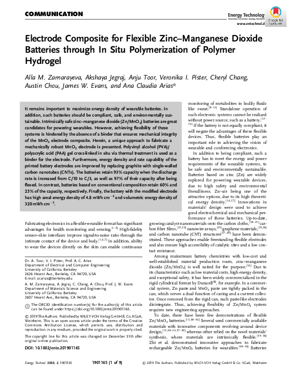 (PDF) Electrode Composite for Flexible Zinc–Manganese Dioxide Batteries ...