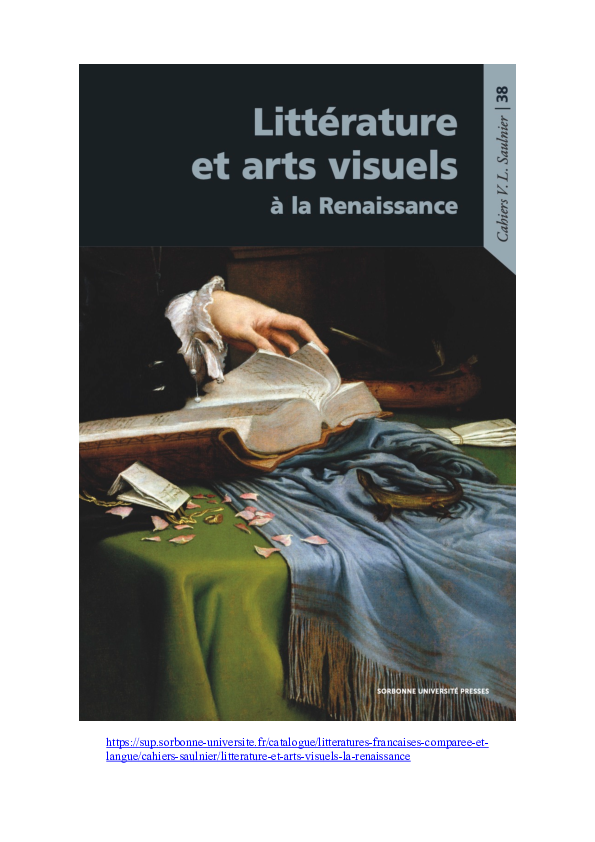 (PDF) Littérature et arts visuels à la Renaissance (introduction)