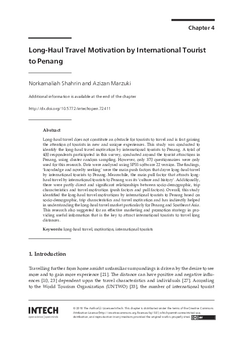 (PDF) Mobilities, Tourism and Travel Behavior - Contexts and Boundaries