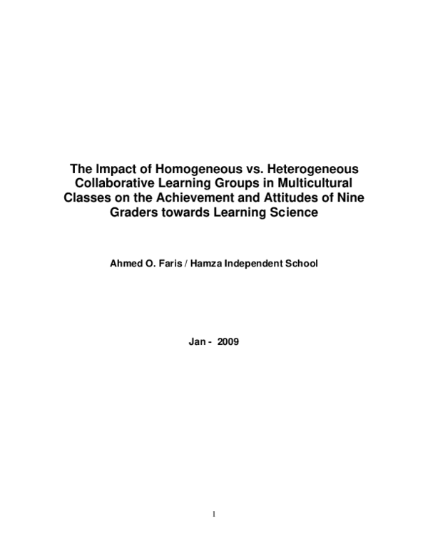 (PDF) The Impact of Homogeneous vs. Heterogeneous Collaborative ...