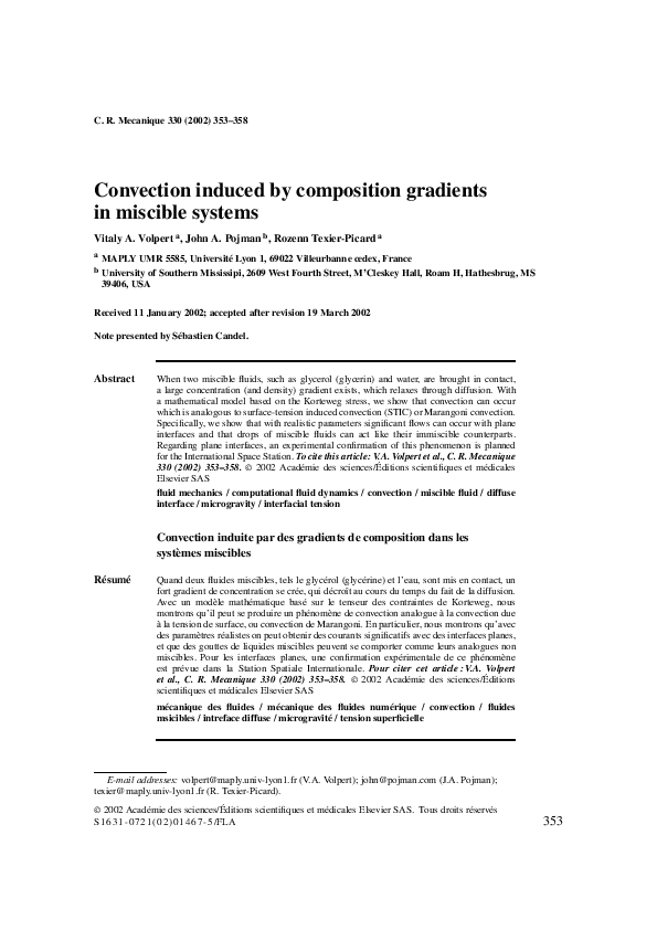 (PDF) Convection induced by composition gradients in miscible systems ...