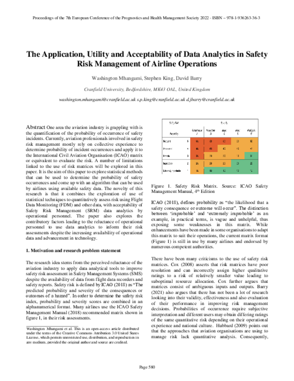 (PDF) Application, Utility and Acceptability of Data Analytics in Safety Risk Management of ...