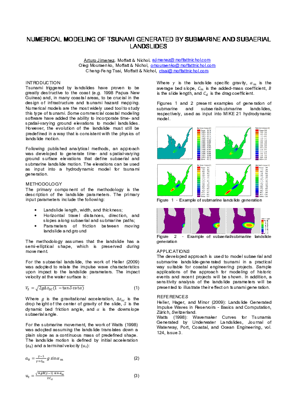 (PDF) Numerical Modeling of Tsunami Generated by Submarine and Subaerial Landslides