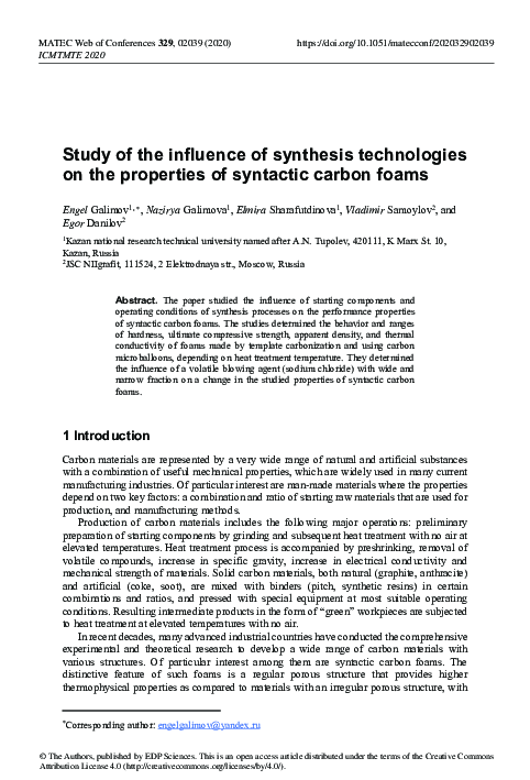 (PDF) Study of the influence of synthesis technologies on the ...