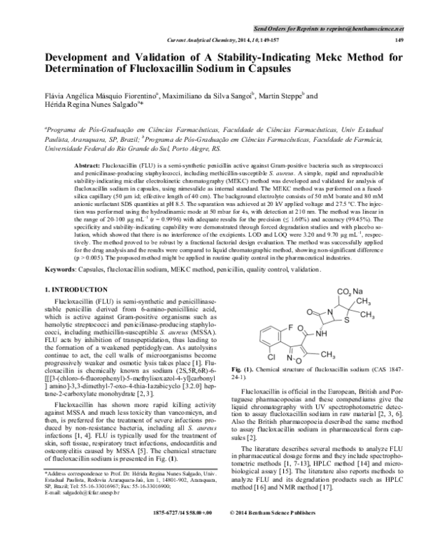 (PDF) Development and Validation of a Stability-Indicating LC Method for the Determination of ...