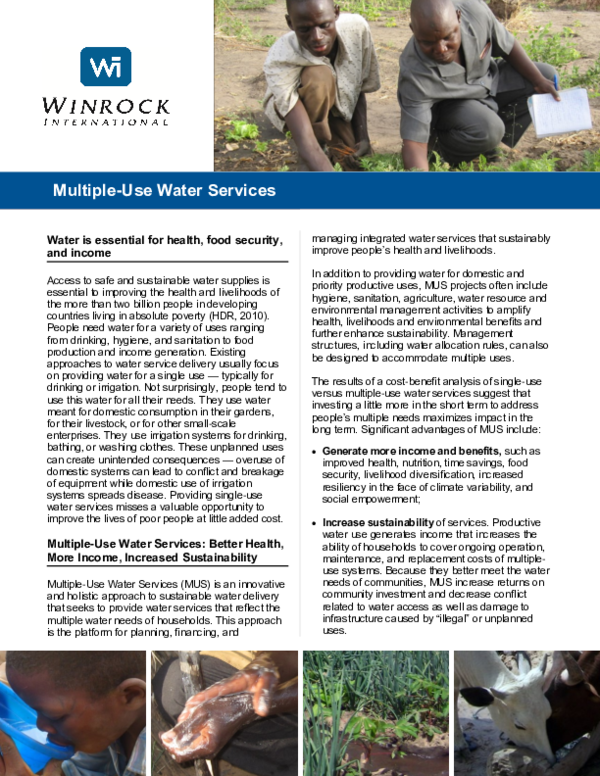 (PDF) Multiple-Use Water Services | Fitsum Hagos - Academia.edu