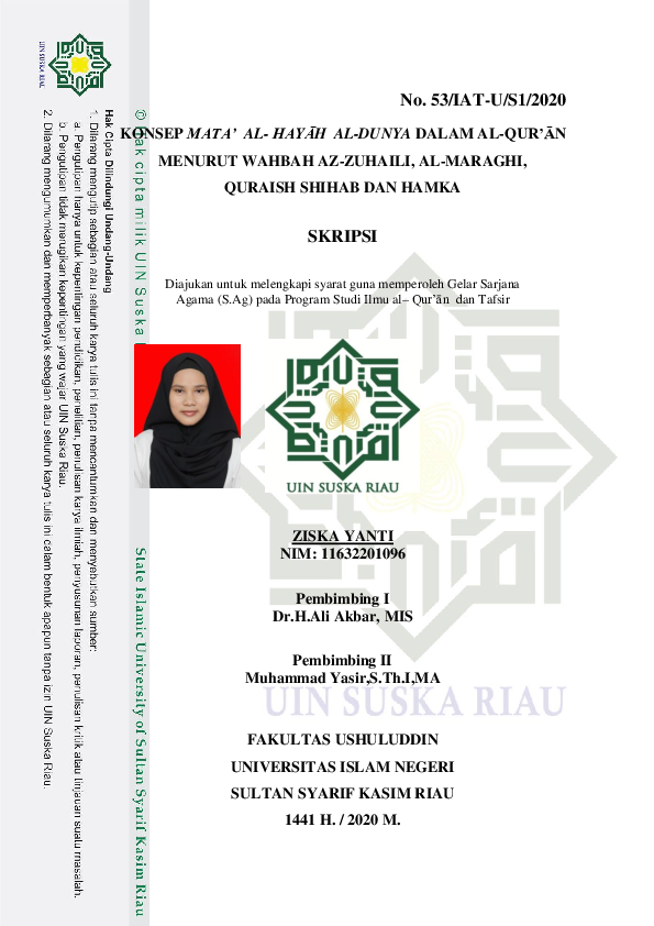 (PDF) Konsep Mata’ Al- Hayāh Al-Dunya Dalam Al-Qur’Ān Menurut Wahbah Az ...