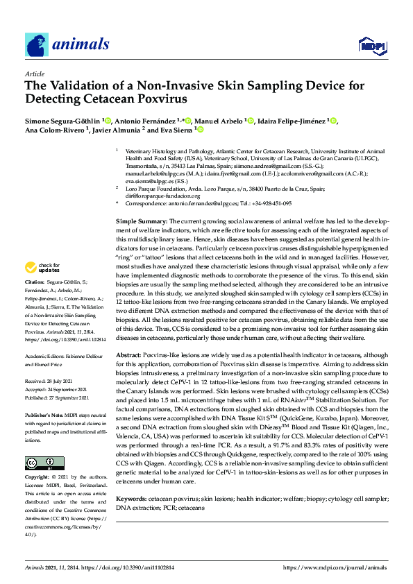 (PDF) The Validation of a Non-Invasive Skin Sampling Device for ...