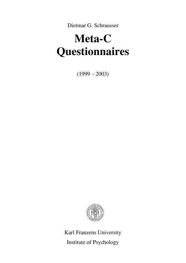 (PDF) MetaC Questionnaires