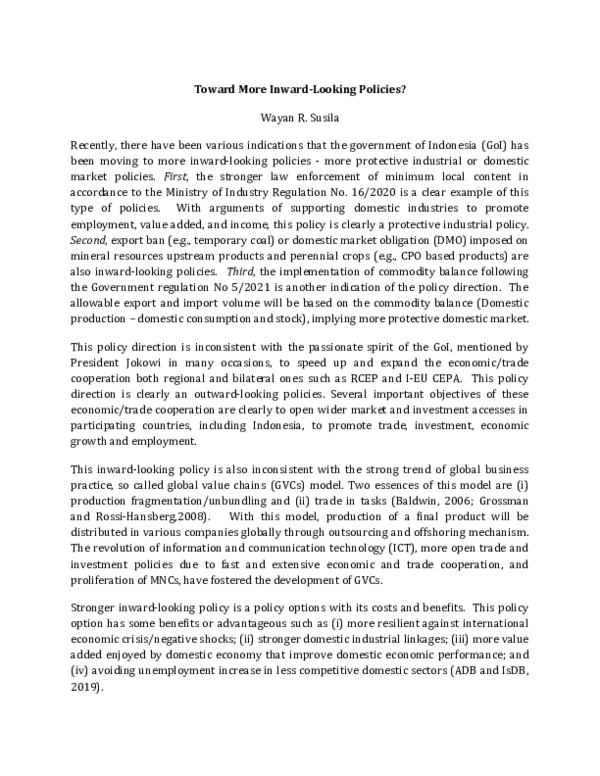 (DOC) Toward More Inward-Looking Policies