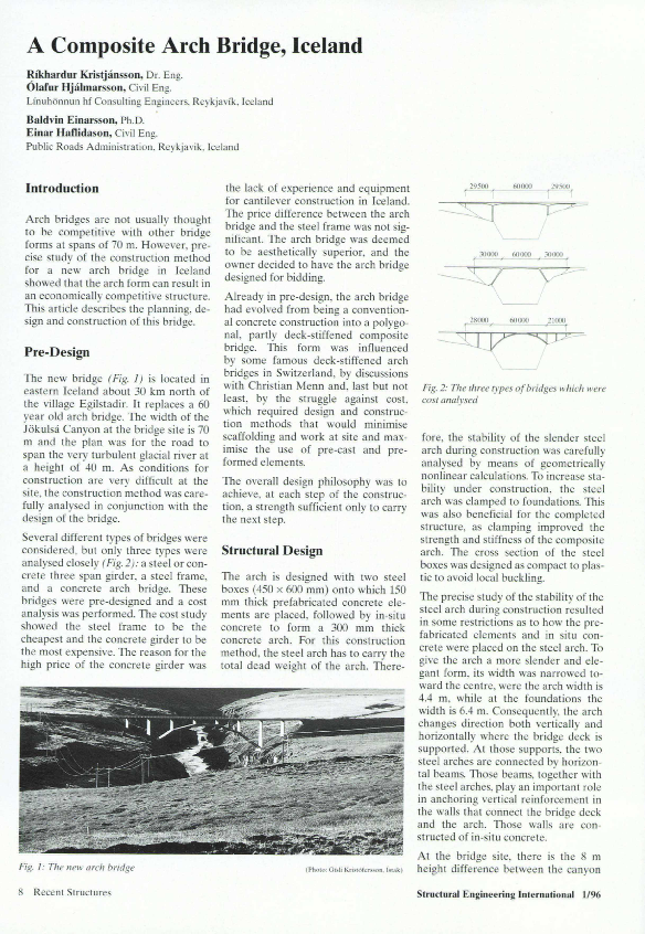 (PDF) A Composite Arch Bridge, Iceland
